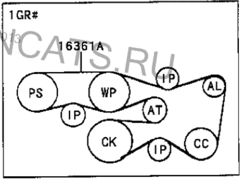 2GR FE Serpentine Belt Diagram