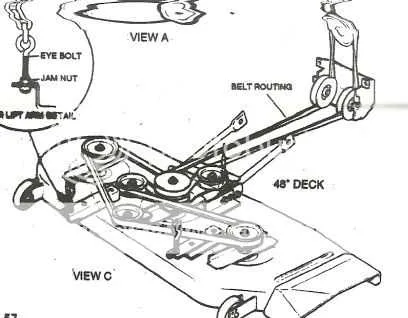 Mower Deck Snapper Riding Mower Drive Belt Replacement Diagram