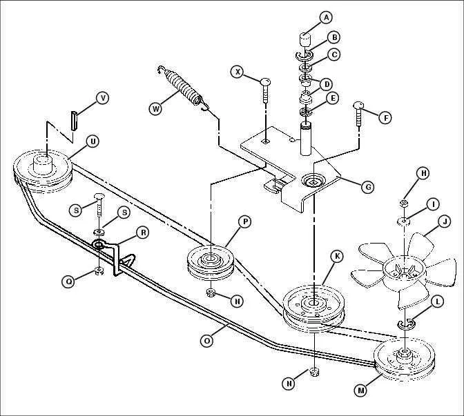 X304 Lawn Mower Engine Drive Belt Diagram
