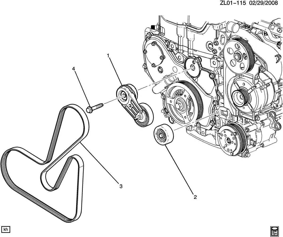 Inspiring 2013 Chevy Malibu 2 5 Serpentine Belt Diagram Images