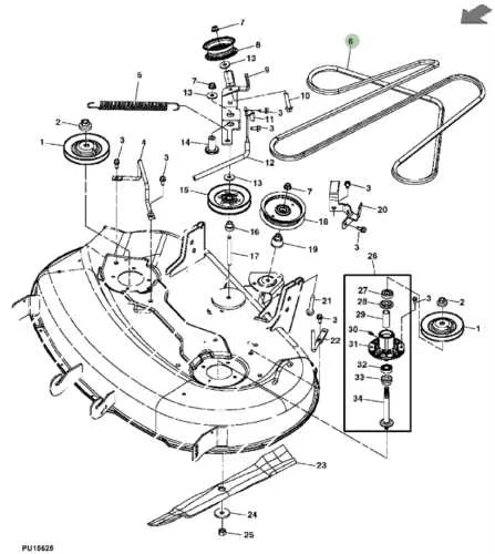 X304 Lawn Mower Engine Drive Belt Diagram